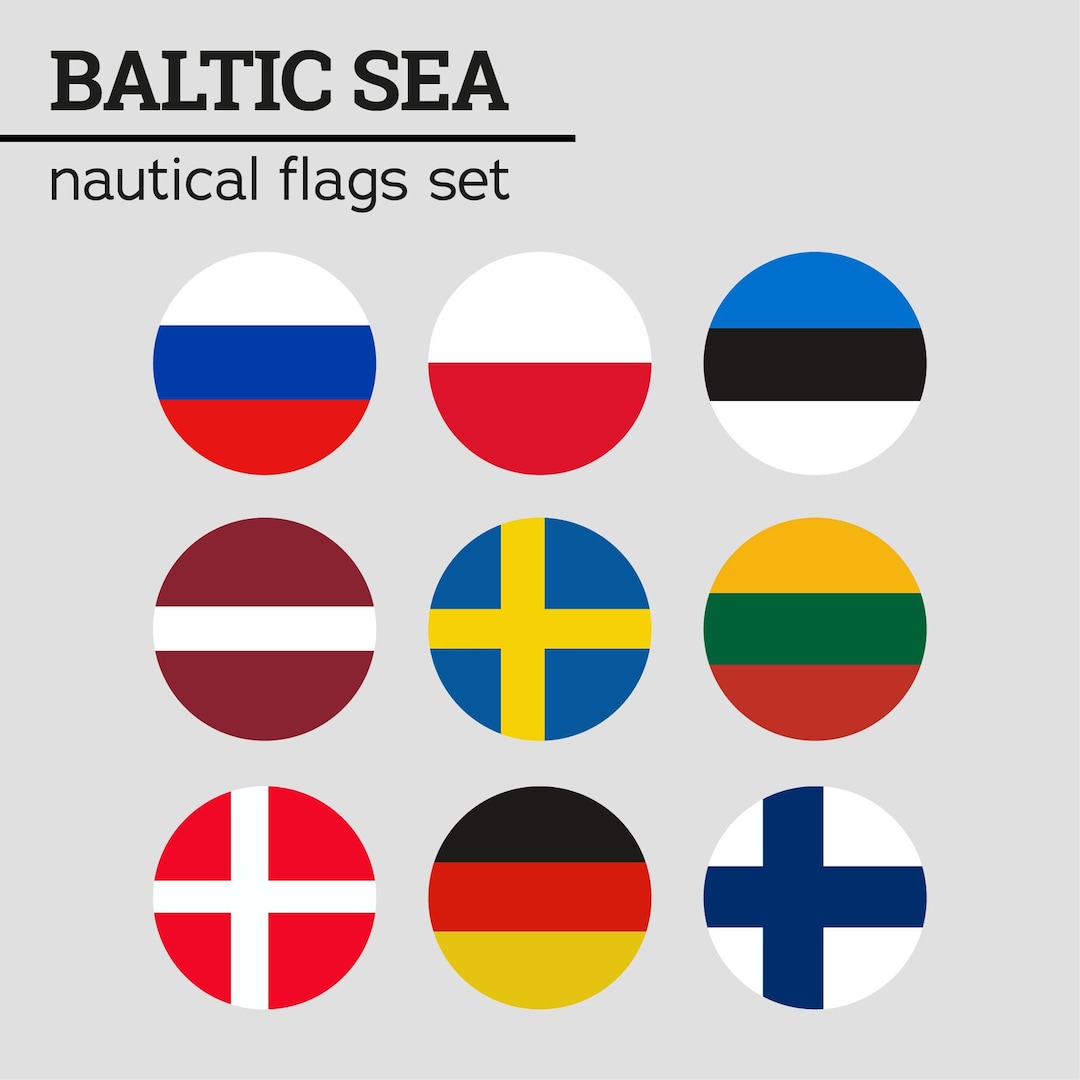 Nautical Flag SET of Baltic Sea Countries, Maritime Signal Code Flags ...