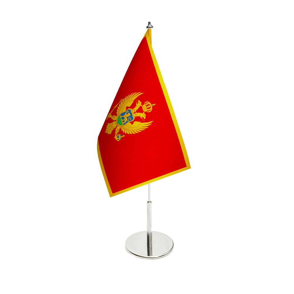 Table Flags of Europe, Metallic Table Stand, Chromed Desk Flag Holder ...