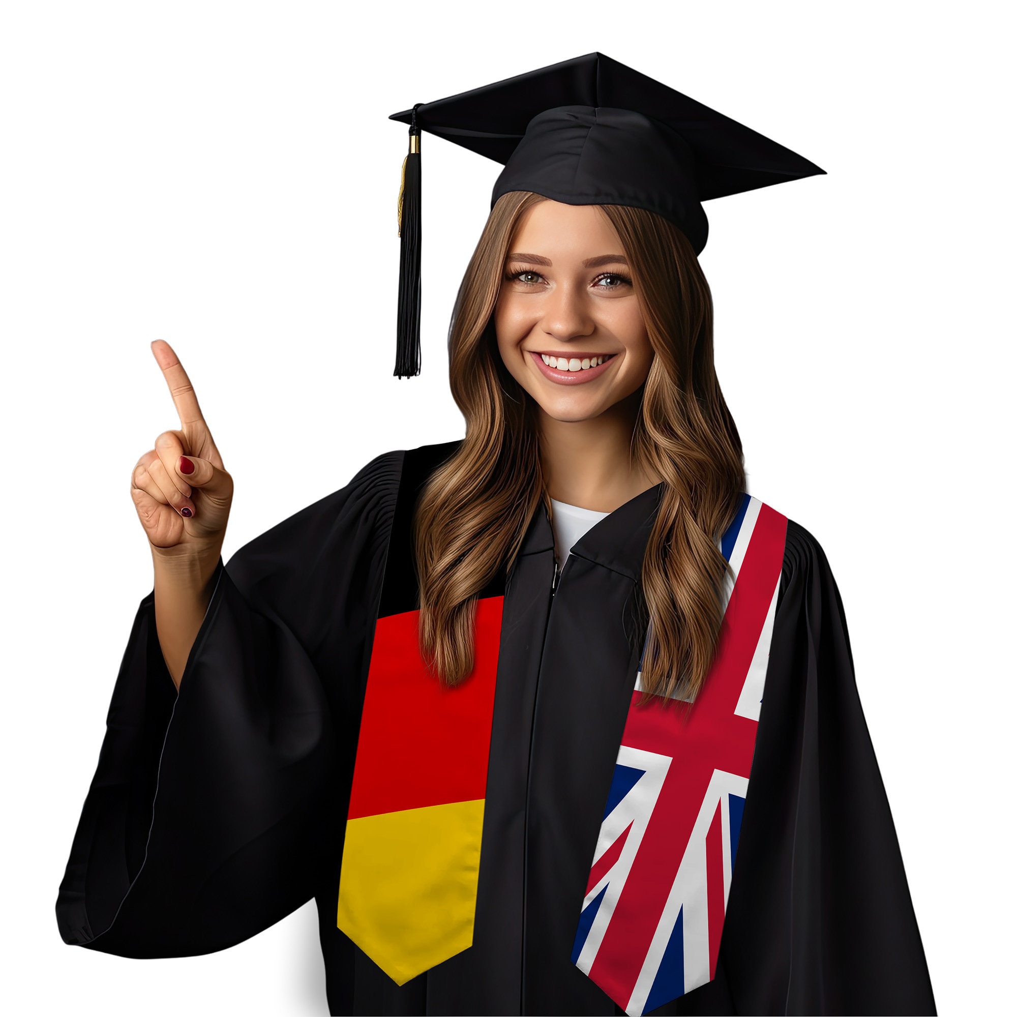 Custom Graduation Stole, Personalised Flag Sash, College and High ...