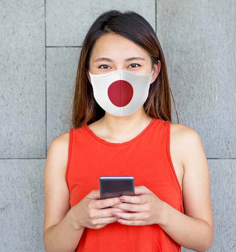 Flag of Japan Japanese Flag National flag of Japan Table Flag Face Mask ...