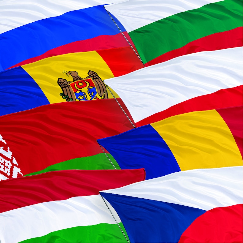 National Flags of European Countries: Belarus, Bulgaria, Hungary ...
