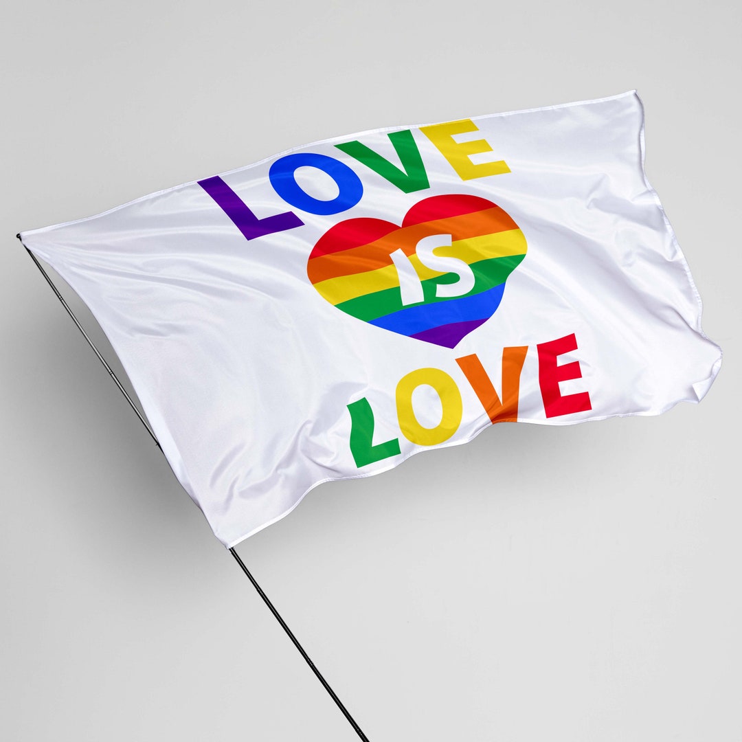 LGBTQ Pride Flagge Regenbogen Flagge Liebe ist Liebe LGBTQ Tischflagge ...