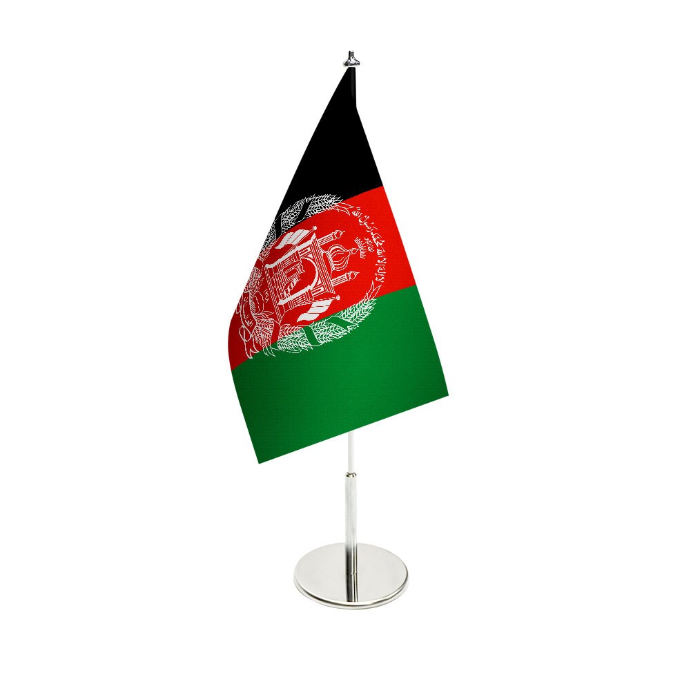 Table Flags of Asia, Metallic Table Stand, Chromed Desk Flag Holder ...