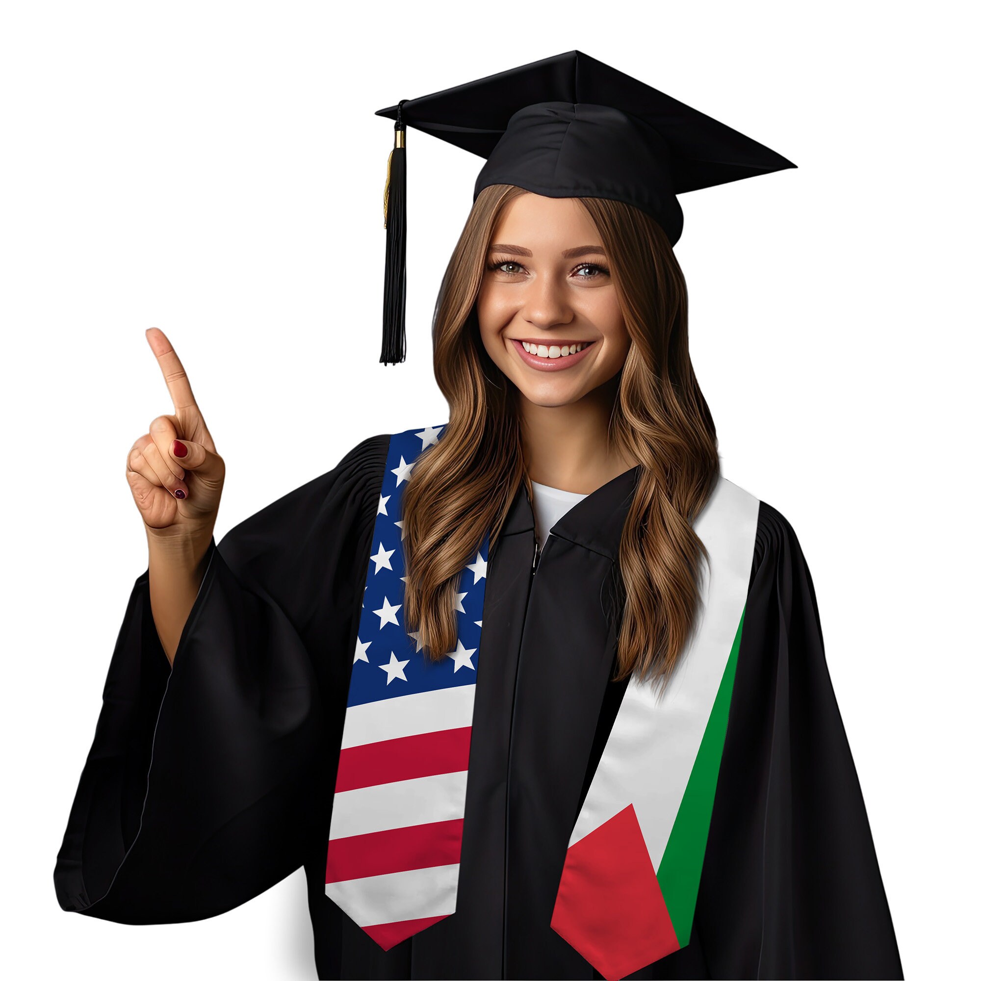 Custom Graduation Stole, Personalised Flag Sash, College and High ...