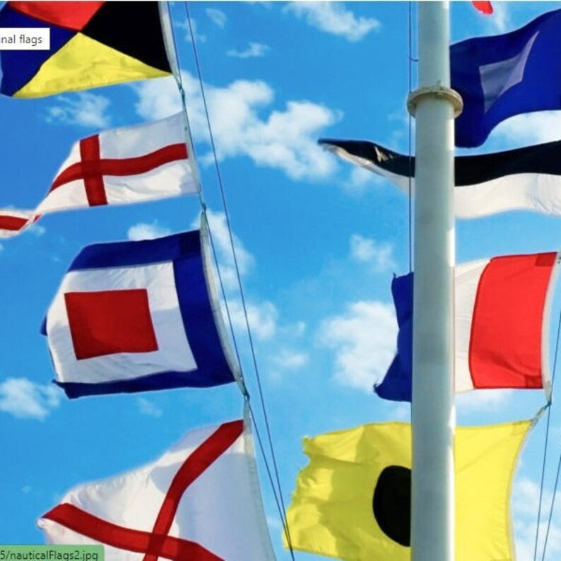 Nautical Letters A - E, Maritime Flags for Boating and Sailing ...