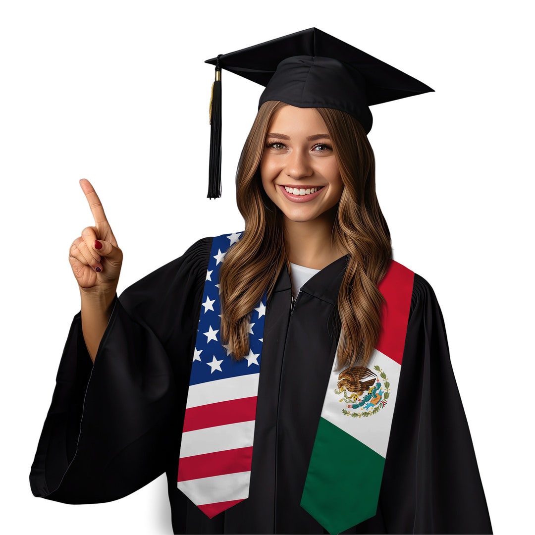 Custom Graduation Stole, Personalised Flag Sash, College and High ...