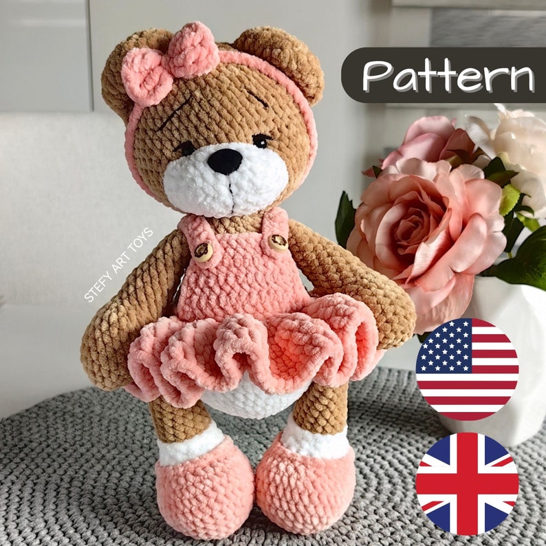 Amigurumi Crochet Pattern Emma the Bear in English - Etsy