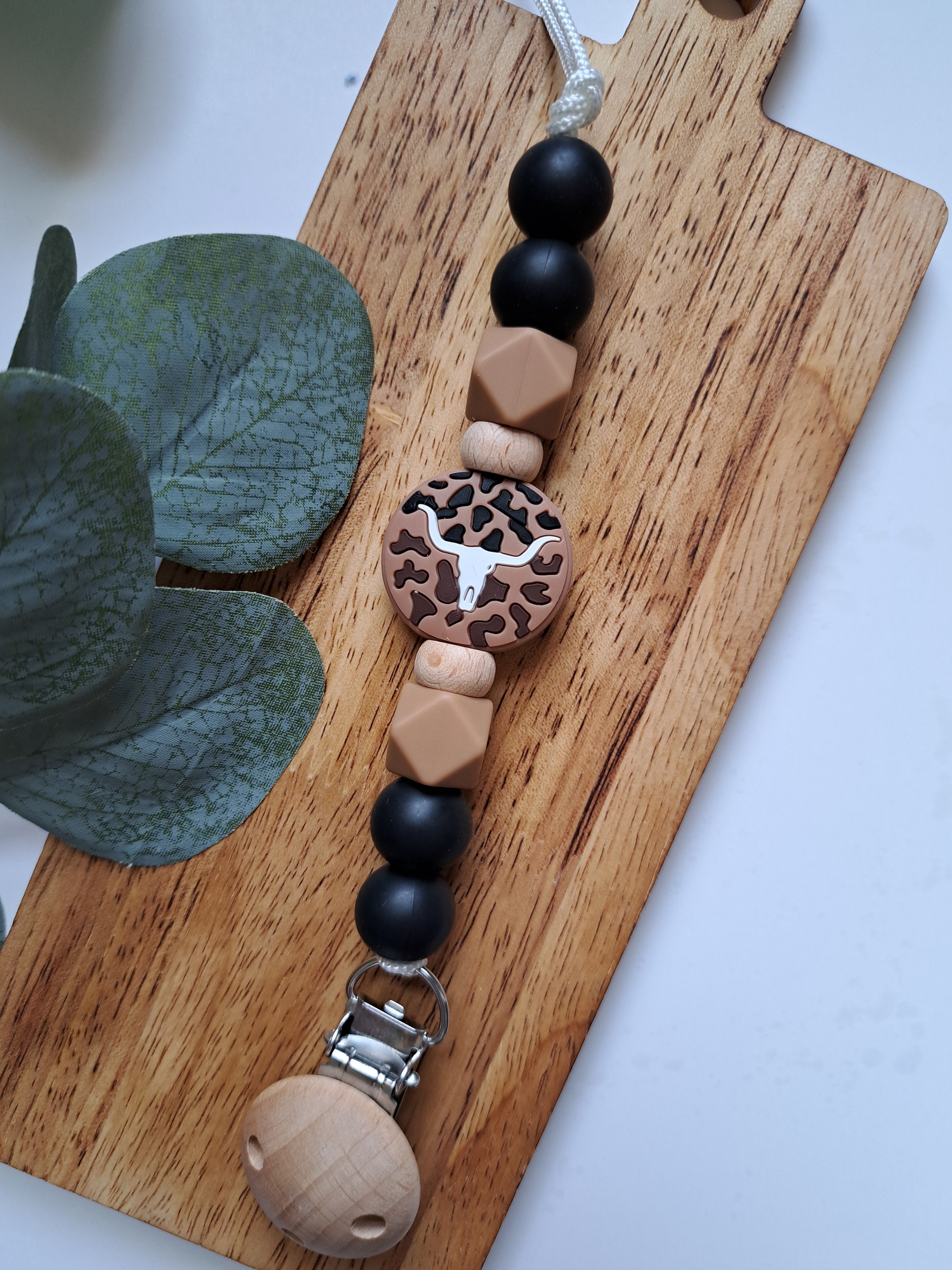 Western Inspired Silicone Pacifier Clip Animal Pacifier Clip - Etsy