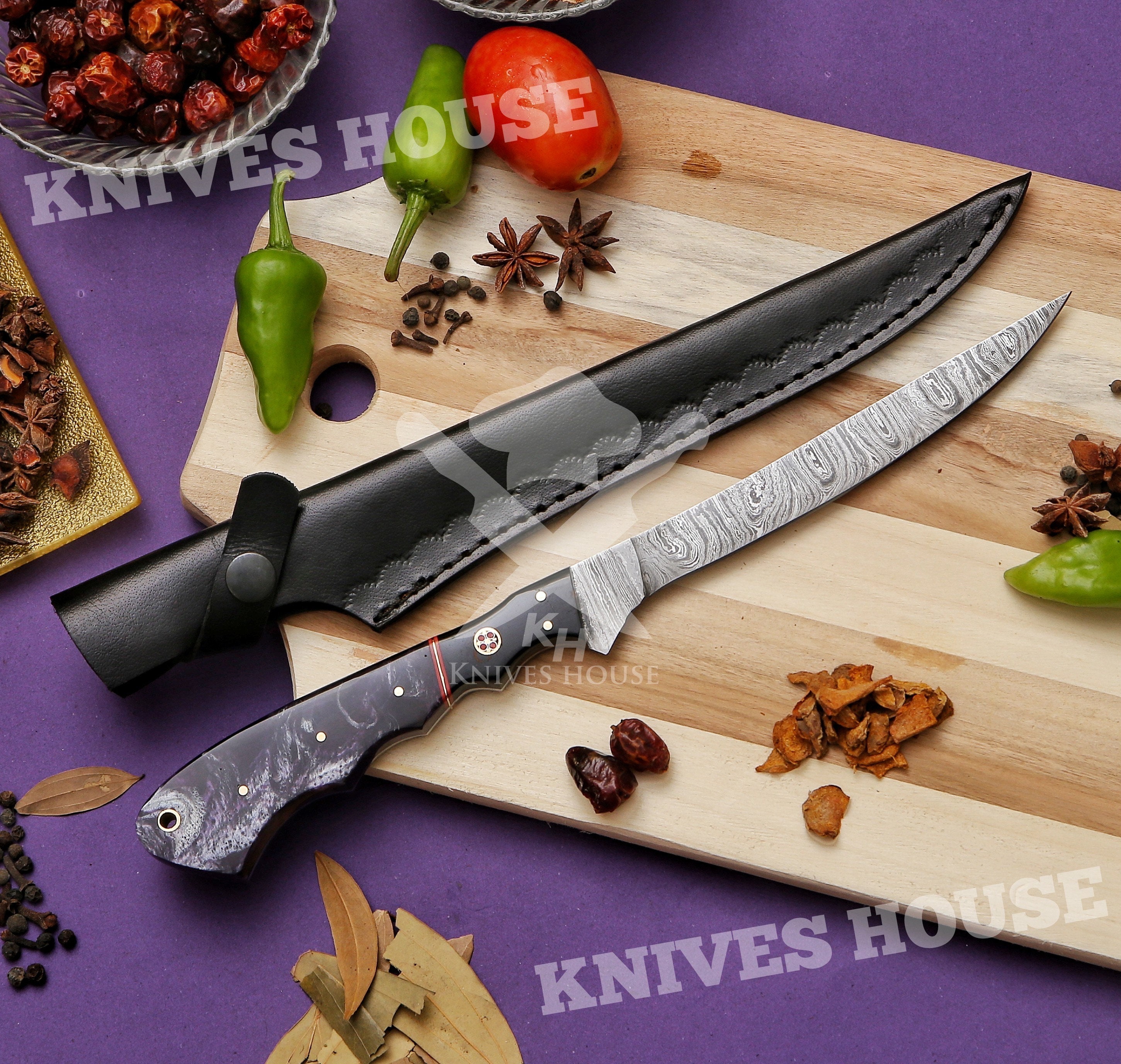 Beautiful Hand Forged Fillet Knife Fishing Knife Chef Knife - Etsy