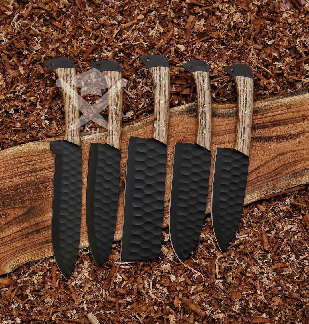 Set of 5PCS Chef Knives Kitchen Knives Set Handmade Chef - Etsy
