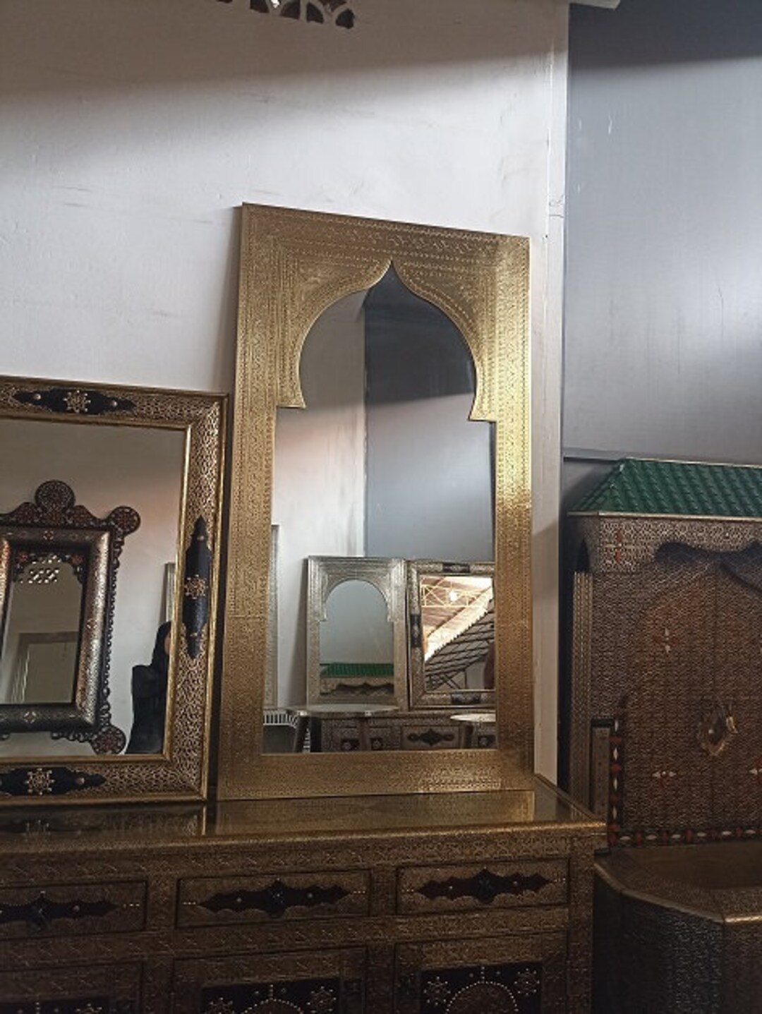 Mirror, Moroccan Mirror, Large Mirror, Huge Mirror, Wall Tall Mirror, Full Length Scrying Mirror ...