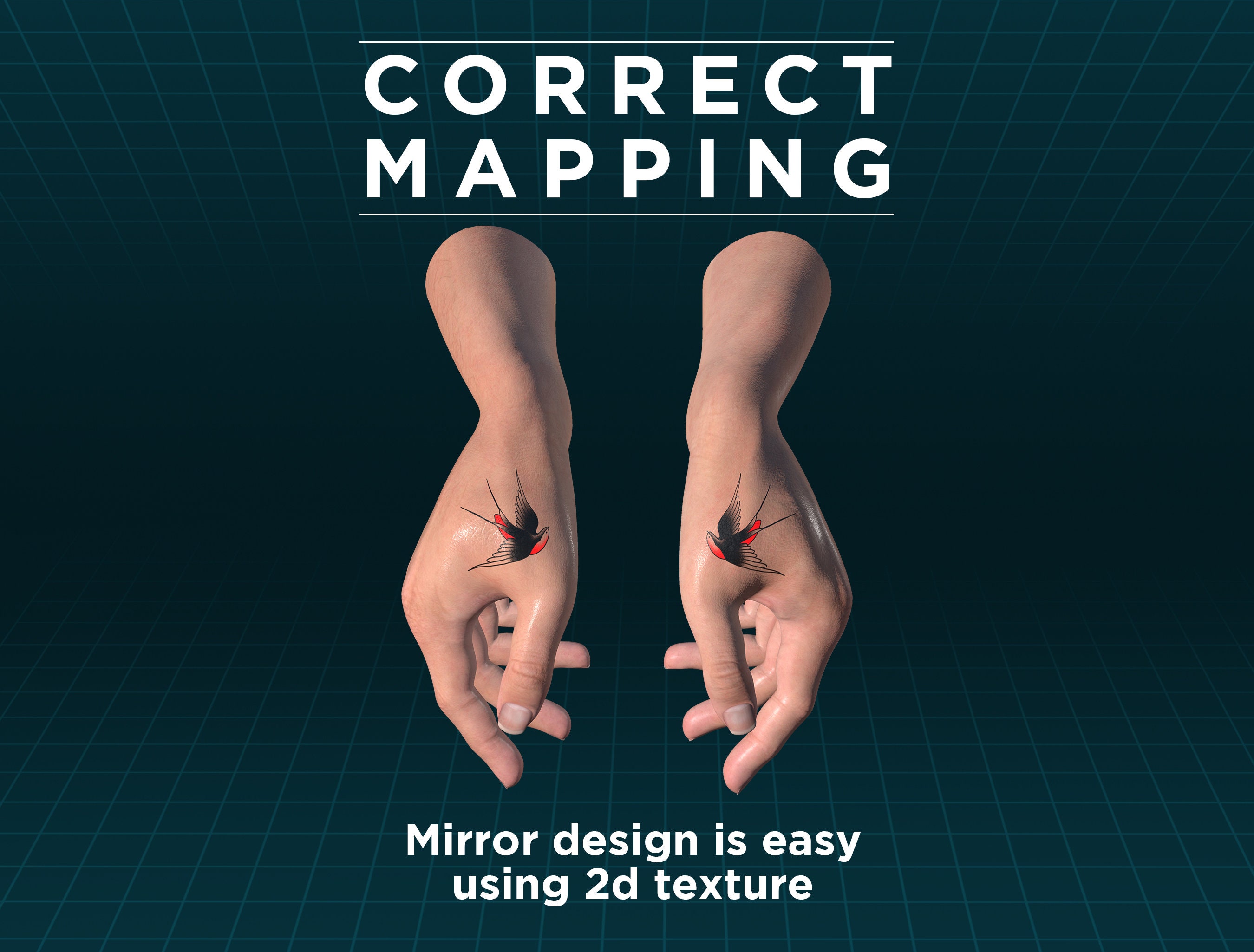 3d Hands for Procreate Tattoo Mockup - Etsy