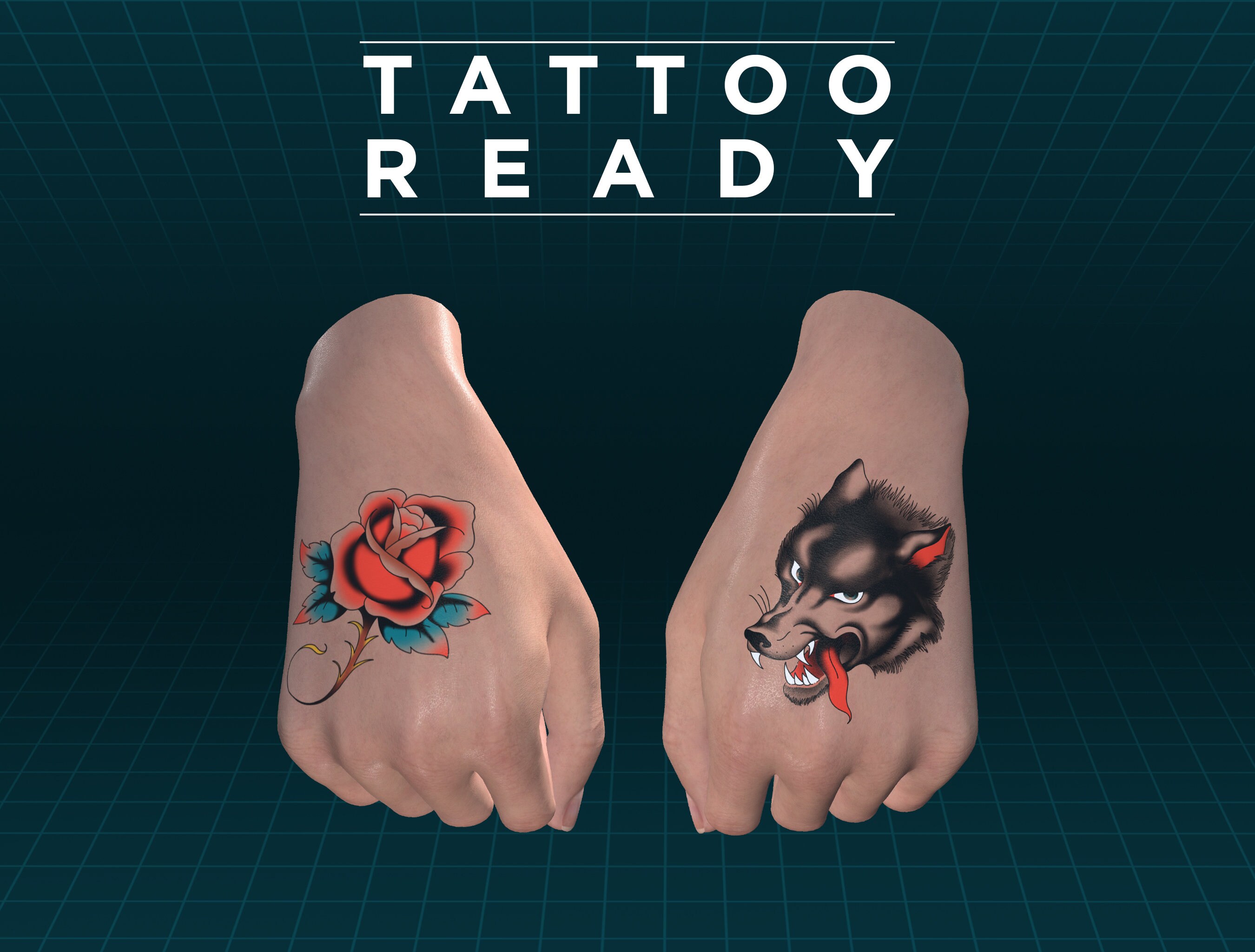 3d Hands for Procreate Tattoo Mockup - Etsy