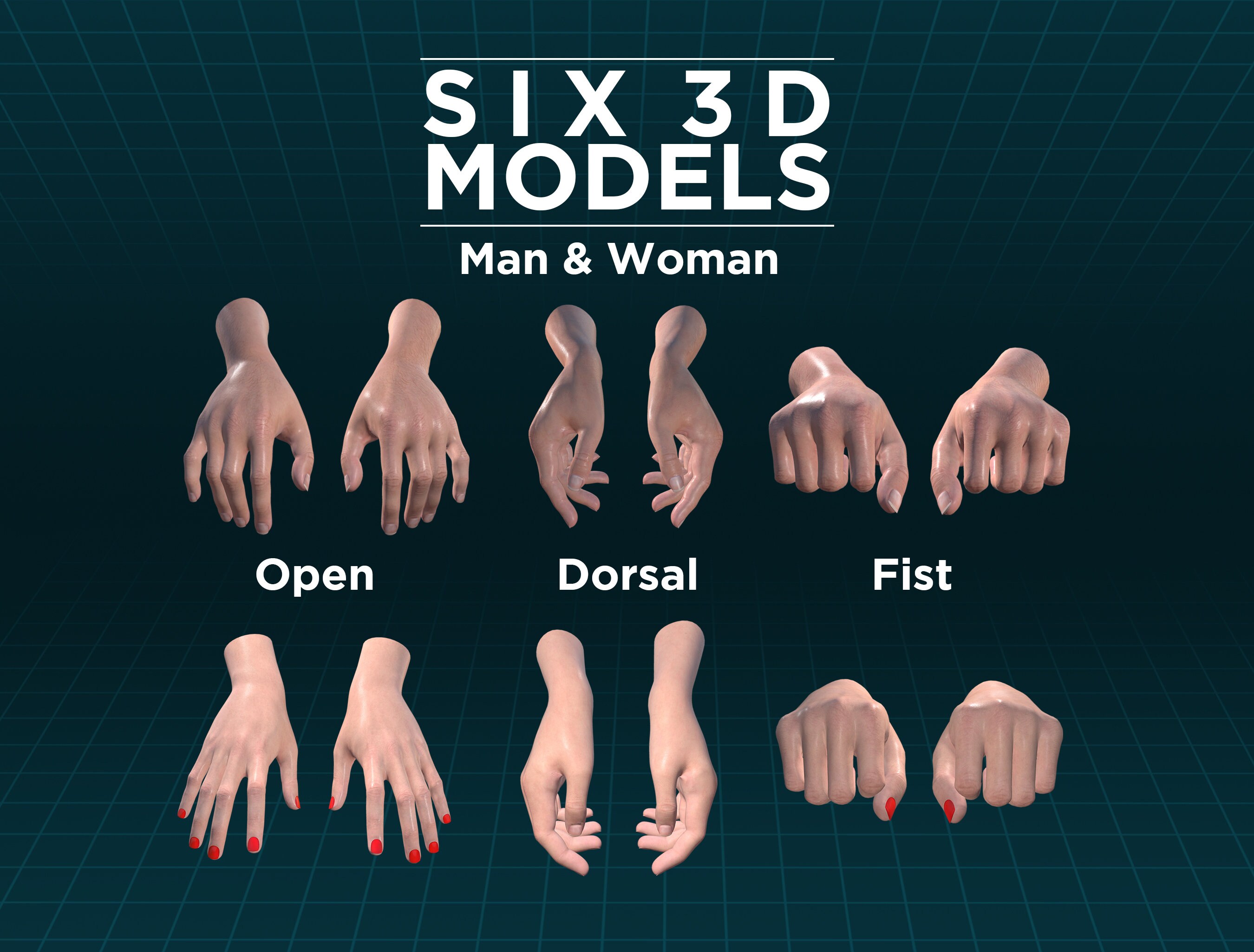 3d Hands for Procreate Tattoo Mockup - Etsy