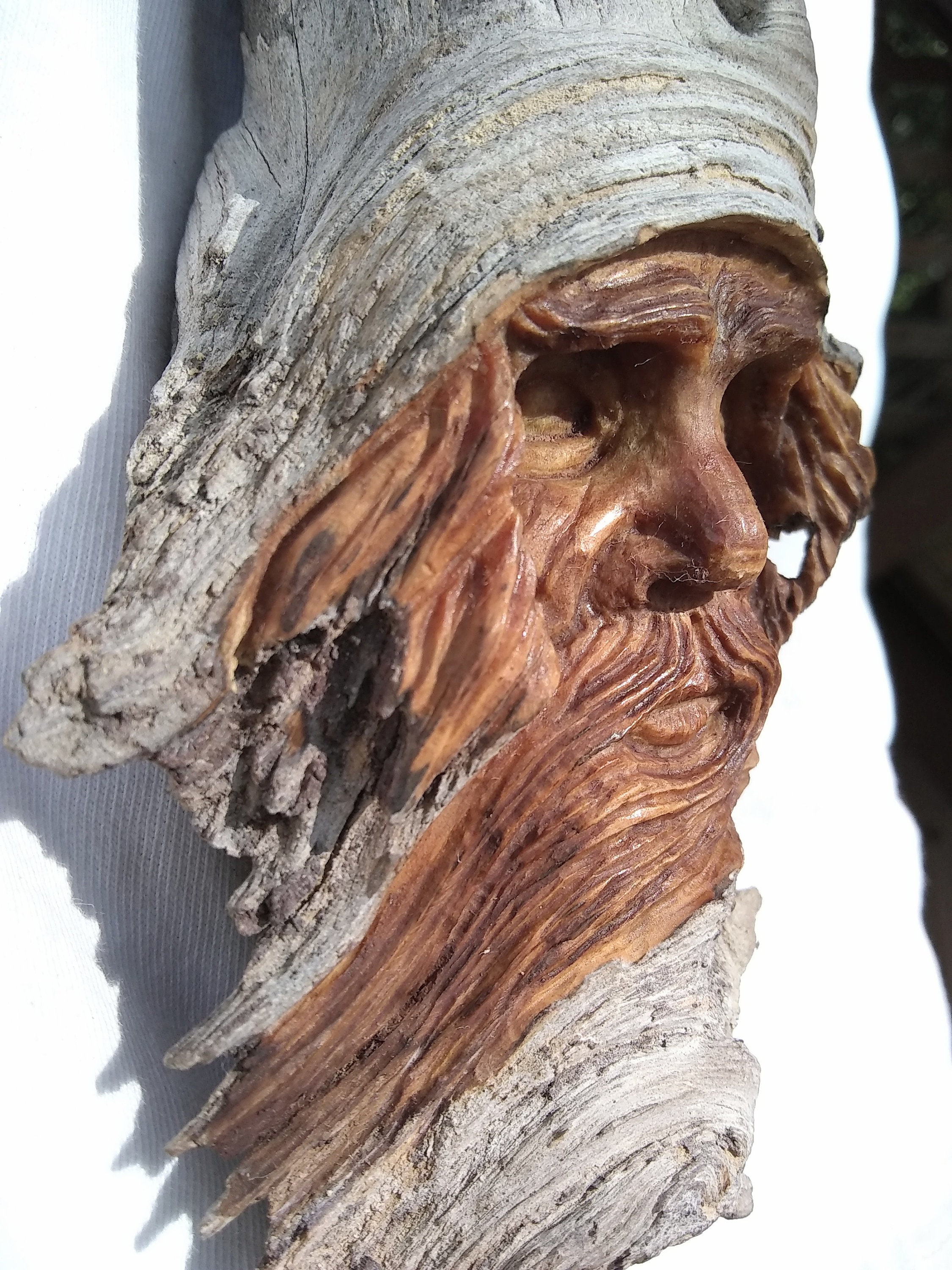 Tree Spirit Carving Wood Wall Art Wood Face Carving Tree - Etsy