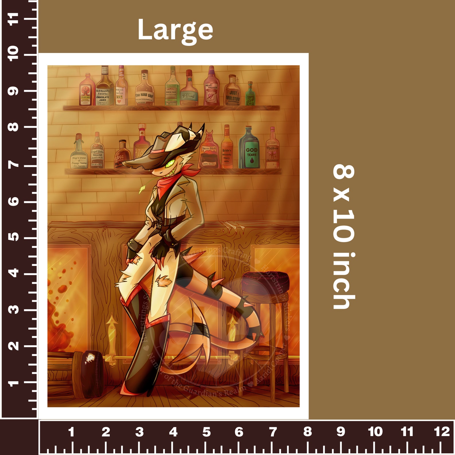 Striker Helluva Boss FANART Print Imp Cowboy Inspired Art on Smooth ...