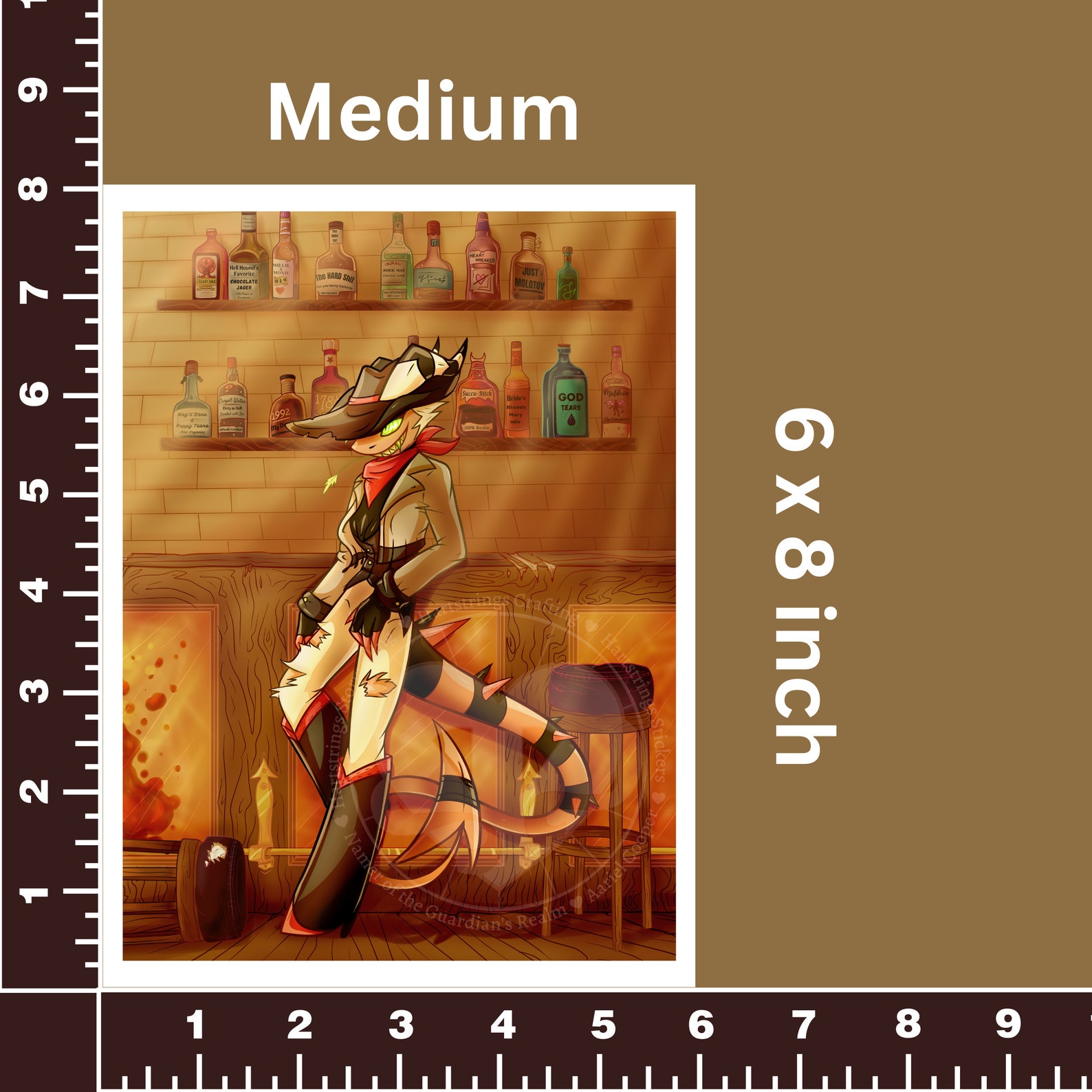 Striker Helluva Boss FANART Print Imp Cowboy Inspired Art on Smooth ...