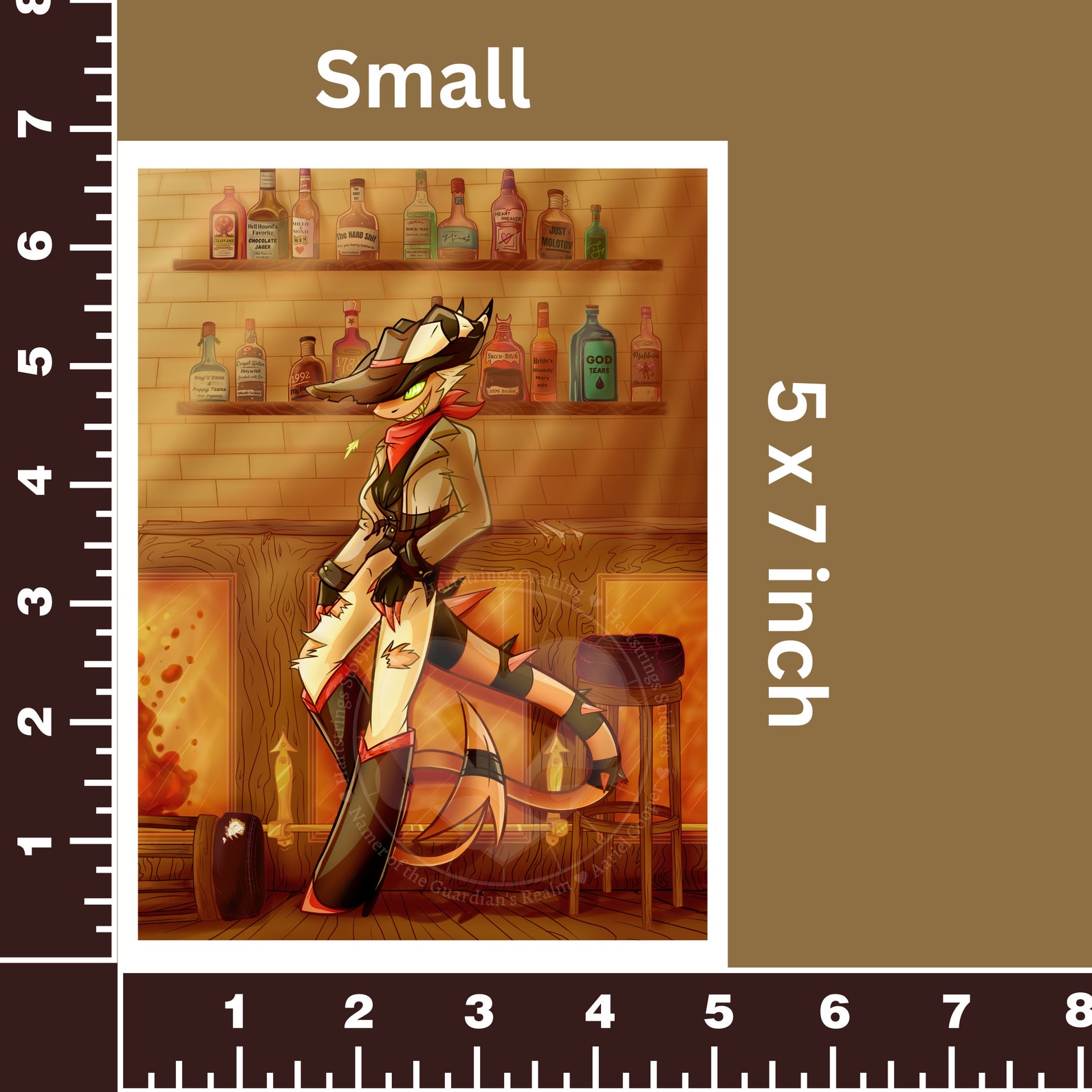 Striker Helluva Boss FANART Print Imp Cowboy Inspired Art on Smooth ...