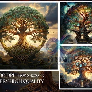 120 Fantasy Tree of Life, PNG Graphics Bundle, Commercial Use, 300DPI ...