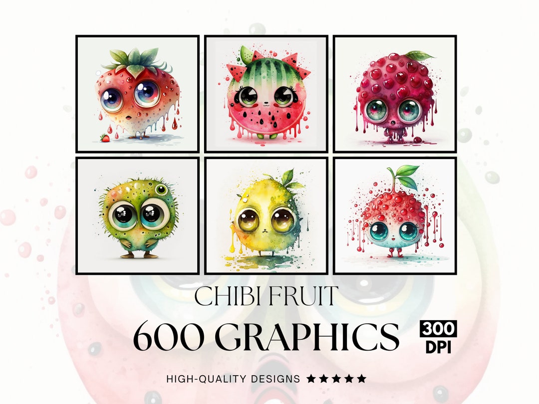 Sweet Chibi Fruit Characters: Premium PNG Clipart | High-res ...