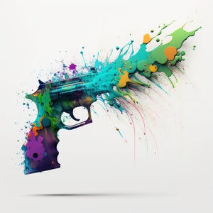 48 Graffiti Gun, PNG Clipart Bundle, Sublimation Print, Graphics Bundle ...
