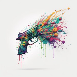 48 Graffiti Gun, PNG Clipart Bundle, Sublimation Print, Graphics Bundle ...