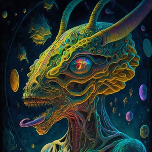 390 Psychedelic Alien Green Color, PNG Clipart Bundle, Sublimation ...