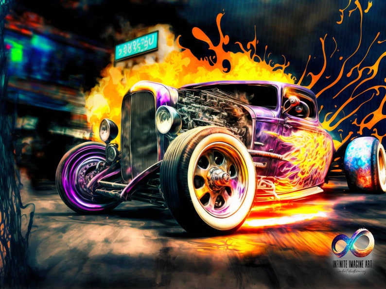 190 Cool Hot Rod PNG Clipart Bundle Sublimation Print - Etsy