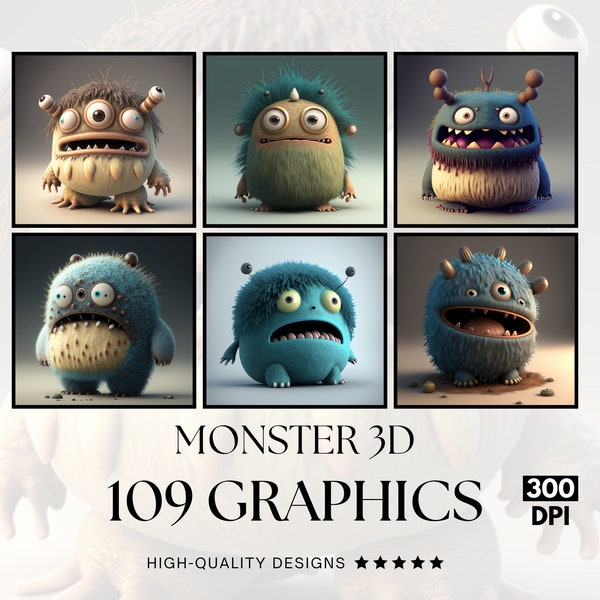 Monster Graphics - Etsy