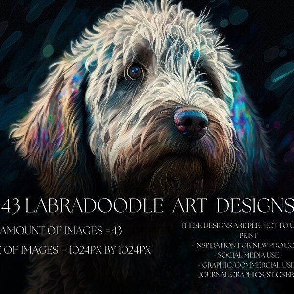 Labradoodle Art - Etsy