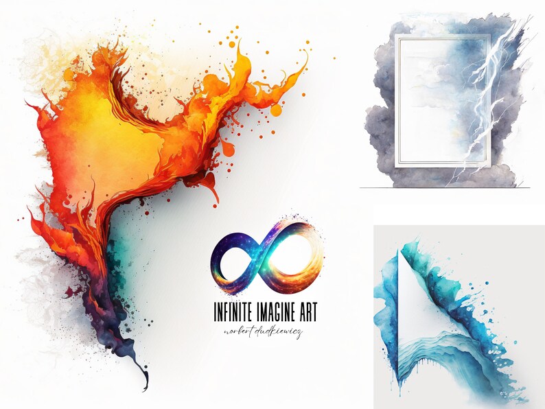 95 Elemental Frames PNG Clipart Bundle Sublimation Print - Etsy