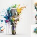 60 Graffiti Microphone, PNG Clipart Bundle, Sublimation Print, Graphics ...