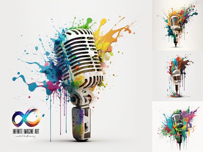 60 Graffiti Microphone PNG Clipart Bundle Sublimation Print - Etsy UK