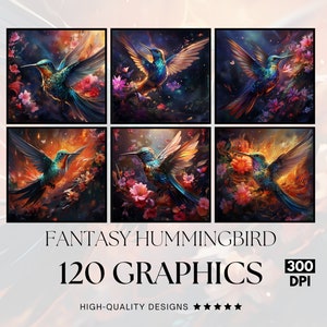 Hummingbird Png, PNG Graphics Bundle, Commercial Use, 300DPI, Fantasy ...
