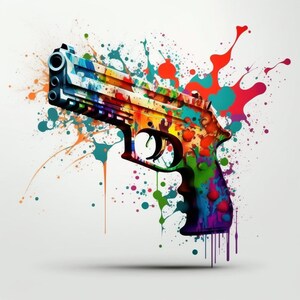 48 Graffiti Gun, PNG Clipart Bundle, Sublimation Print, Graphics Bundle ...