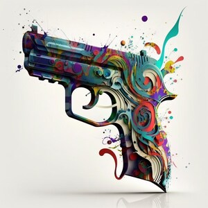 48 Graffiti Gun, PNG Clipart Bundle, Sublimation Print, Graphics Bundle ...