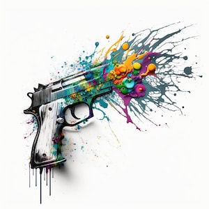 48 Graffiti Gun, PNG Clipart Bundle, Sublimation Print, Graphics Bundle ...