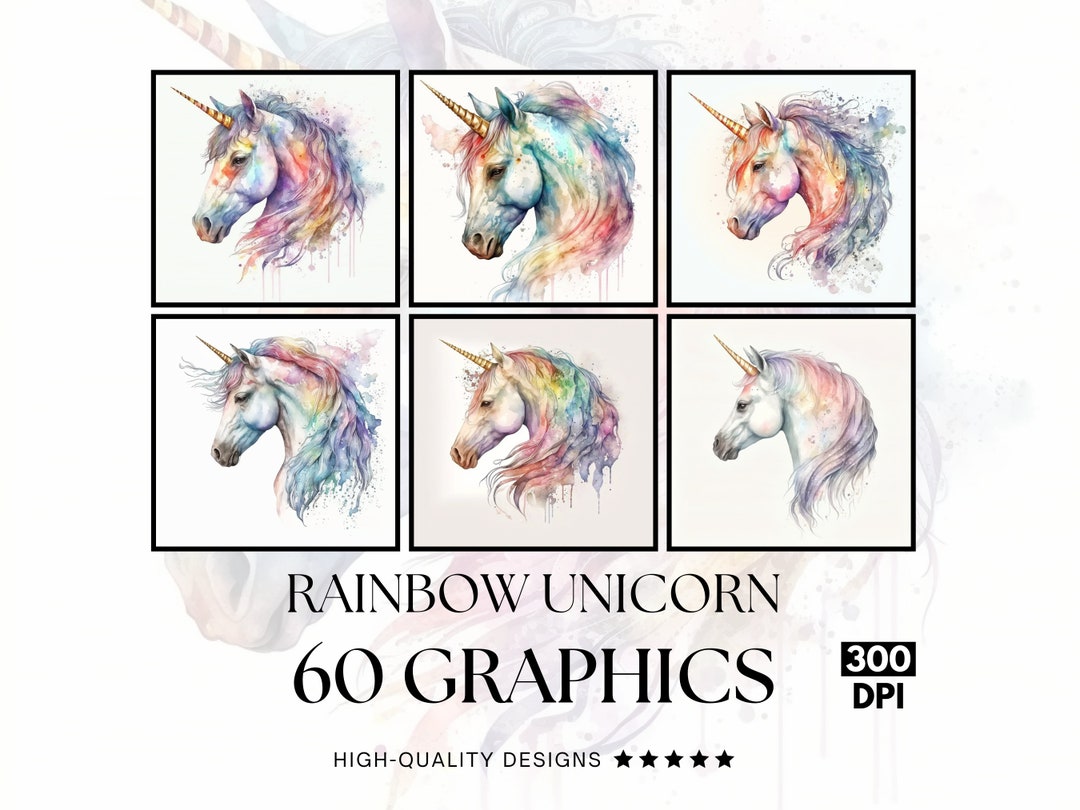 60 Abstract Watercolor Rainbow Unicorn, Unicorn Png, and Exciting ...