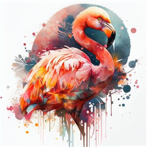 75 FLAMINGO, PNG Clipart Bundle, Sublimation Print, Graphics Bundle ...