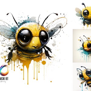 42 Graffiti Bee, PNG Clipart Bundle, Sublimation Print, Graphics Bundle ...