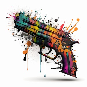 48 Graffiti Gun, PNG Clipart Bundle, Sublimation Print, Graphics Bundle ...