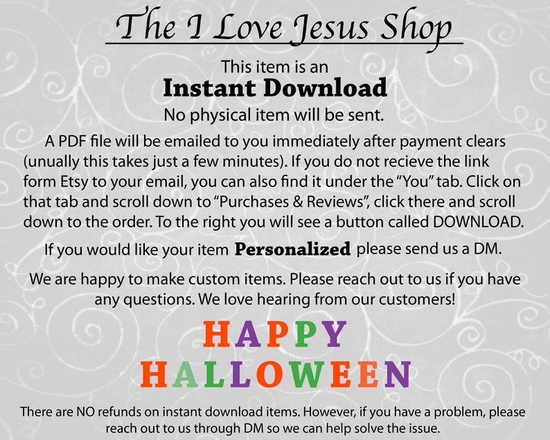 Religious Halloween Gift Tag Printable: Great Christian Trick - Etsy
