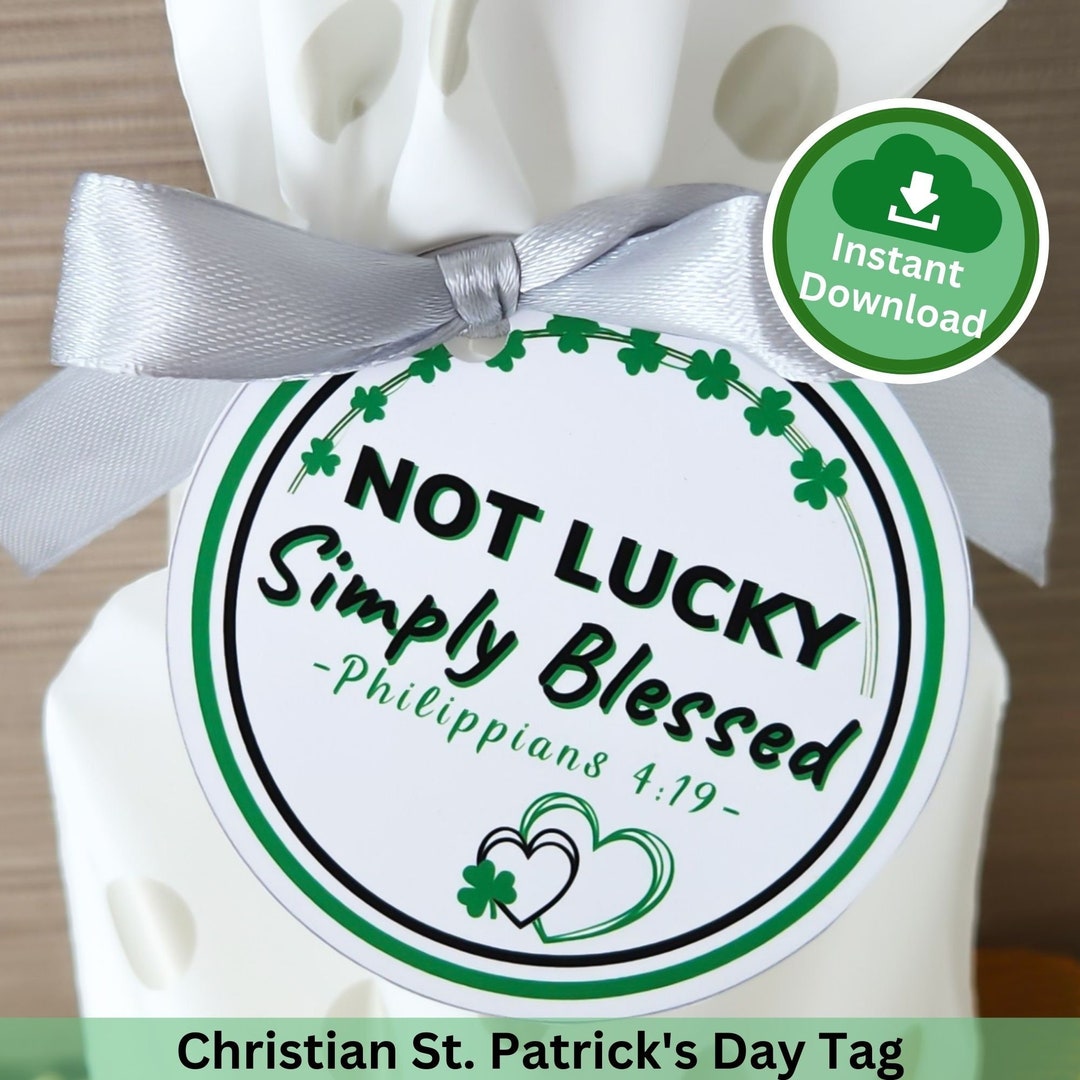Religious St. Patrick's Day Circle Gift Tag Instant Download: Christian ...