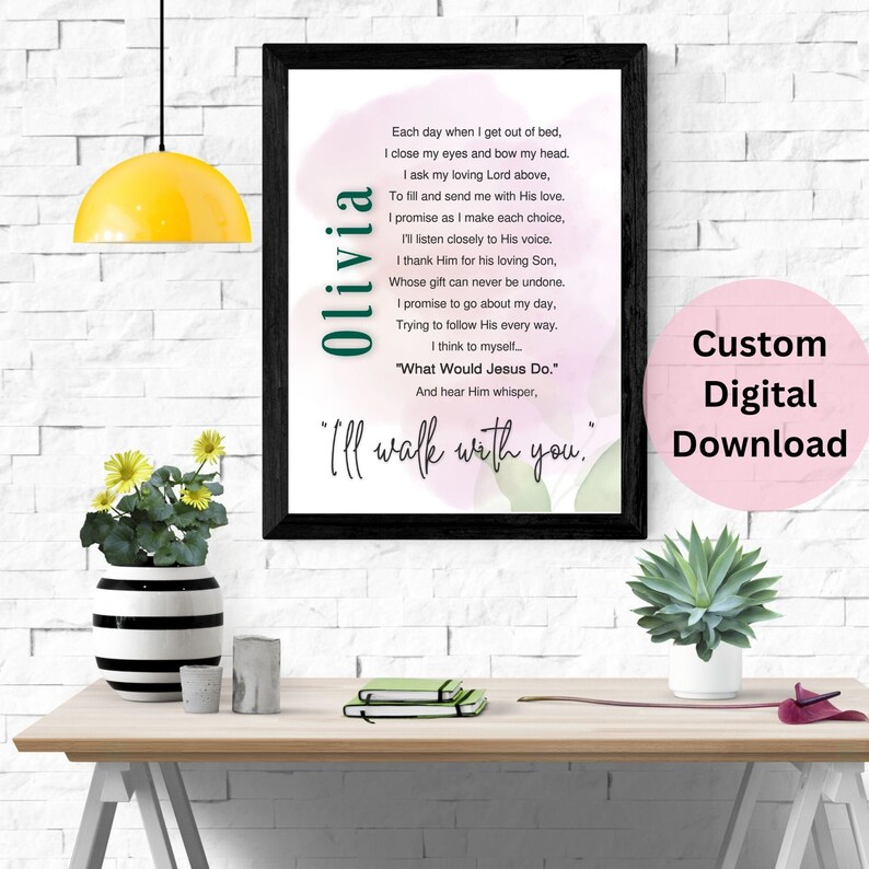 Personalized Poem Digital Wall Art Printable With Cozy Colors. - Etsy