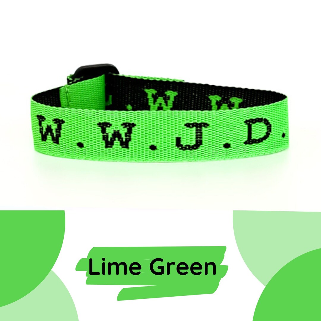Lime Green Neon WWJD Bracelet +original Inspirational Poem| What Would ...