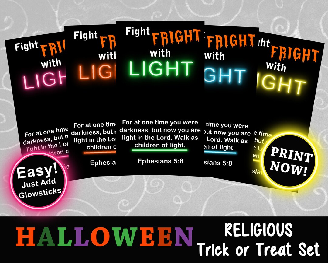Religious Halloween Gift Tag Printable: Great Christian Trick or Treat ...