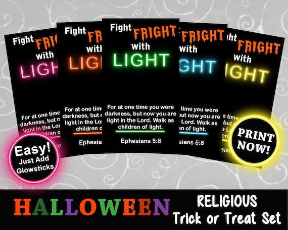 Religious Halloween Gift Tag Printable: Great Christian Trick - Etsy