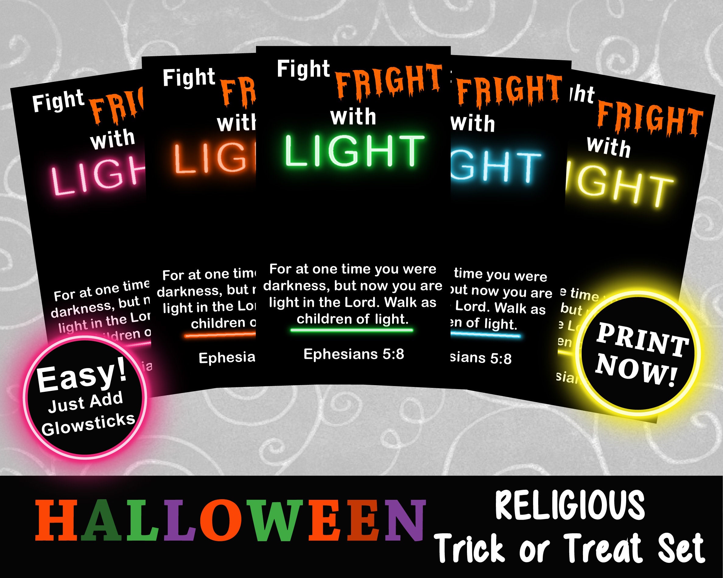 Religious Halloween Gift Tag Printable: Great Christian Trick - Etsy