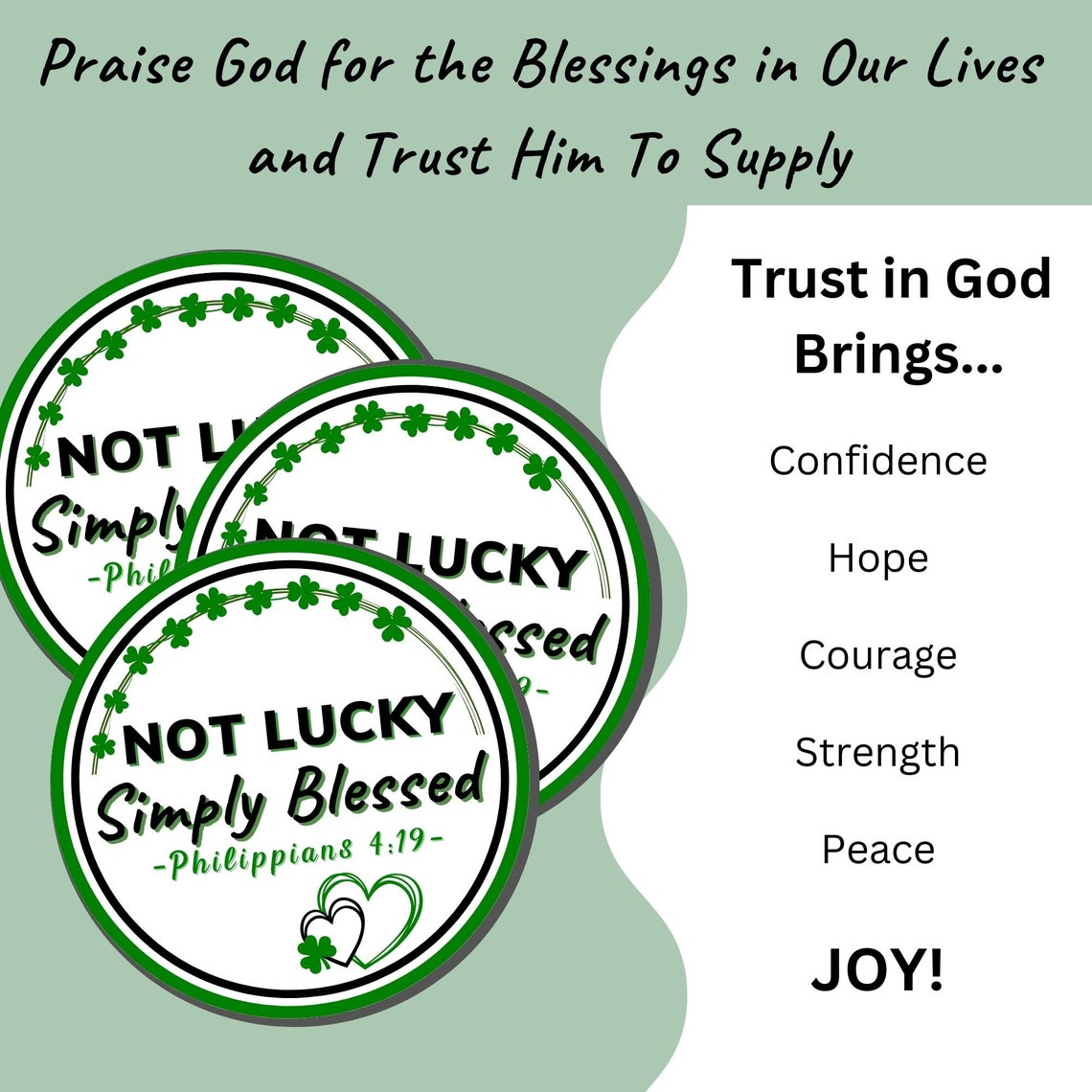 Religious St. Patrick's Day Circle Gift Tag Instant Download: Christian ...