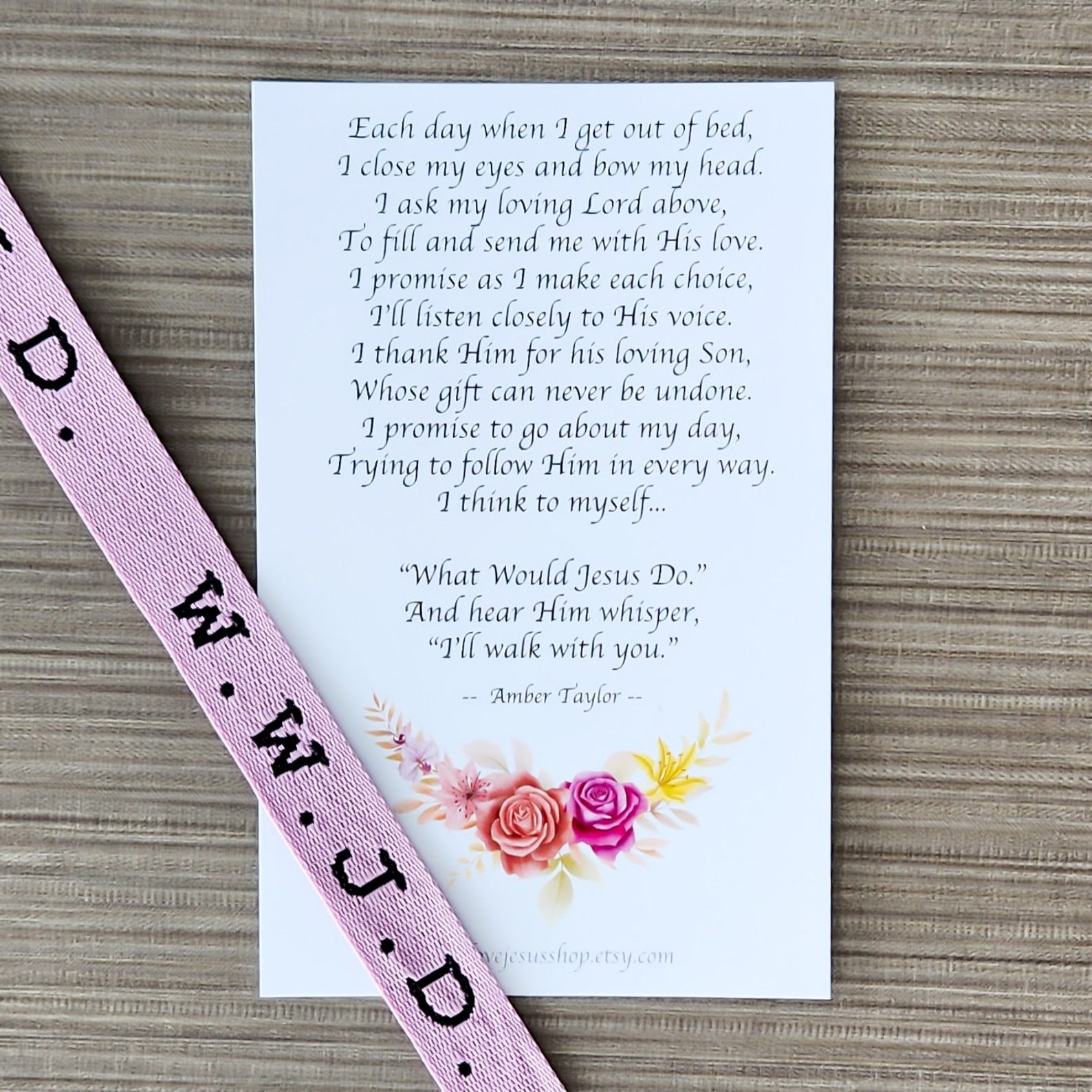 Hot Pink WWJD Bracelet With Original Inspirational Poem| What Would ...